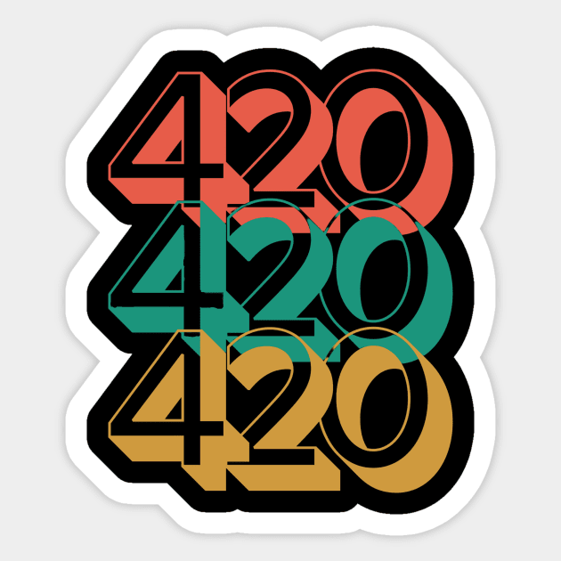 420 funny number - 420 - Sticker | TeePublic