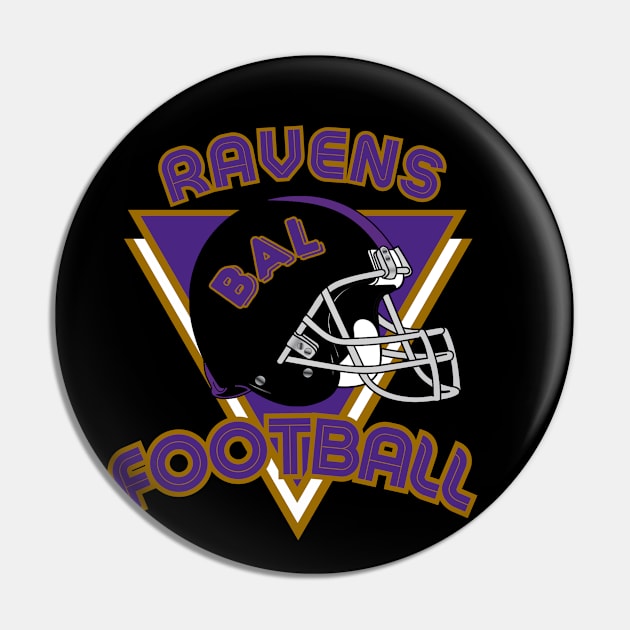 Baltimore Football Vintage Style - Baltimore Ravens - Pin | TeePublic