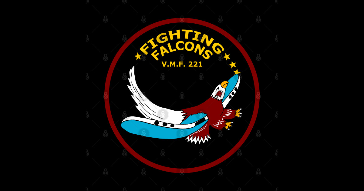 VMF 221 Fighting Falcons - Squadron Patches - Sticker | TeePublic