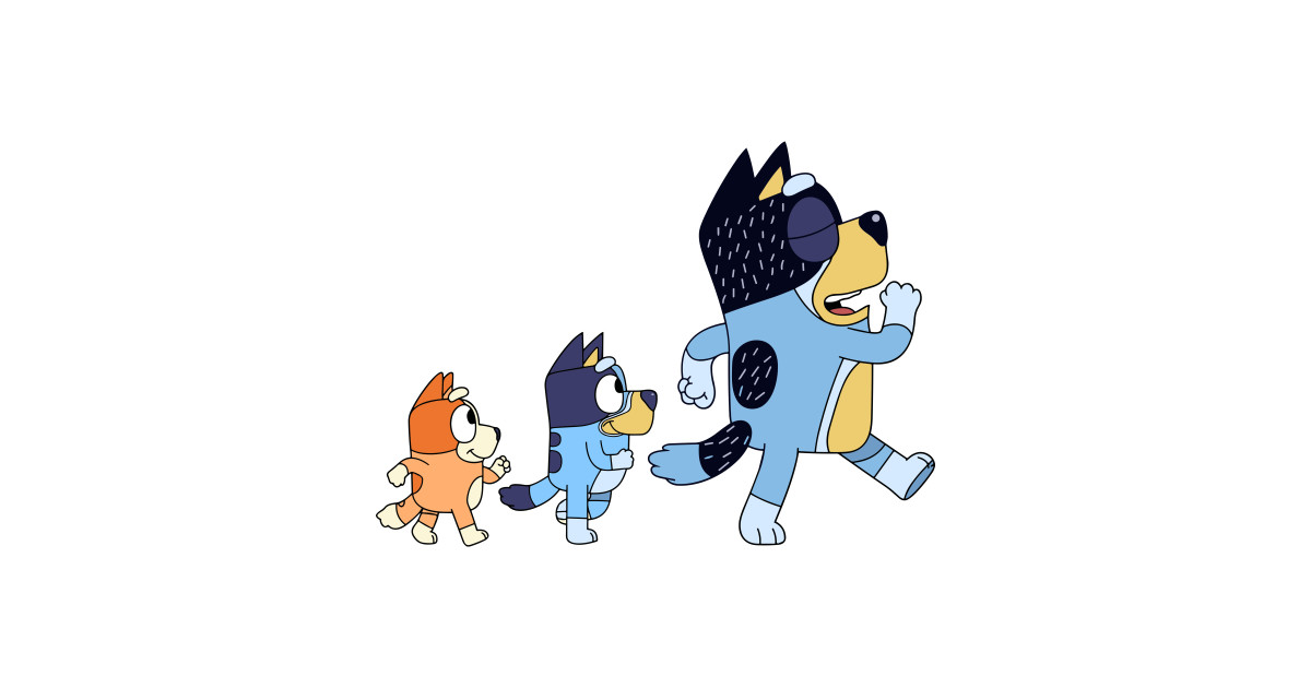 Bluey Walking - Bluey - T-Shirt | TeePublic