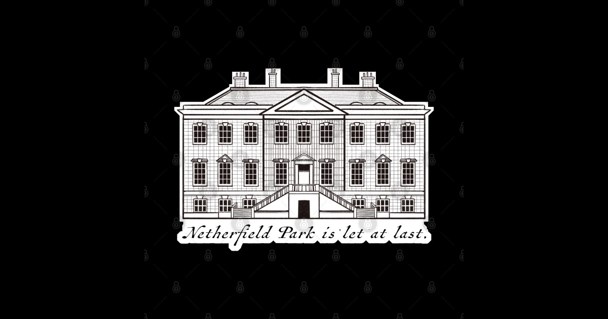 Sketch Drawing of Netherfield Park Pride and Prejudice - Jane Austen ...