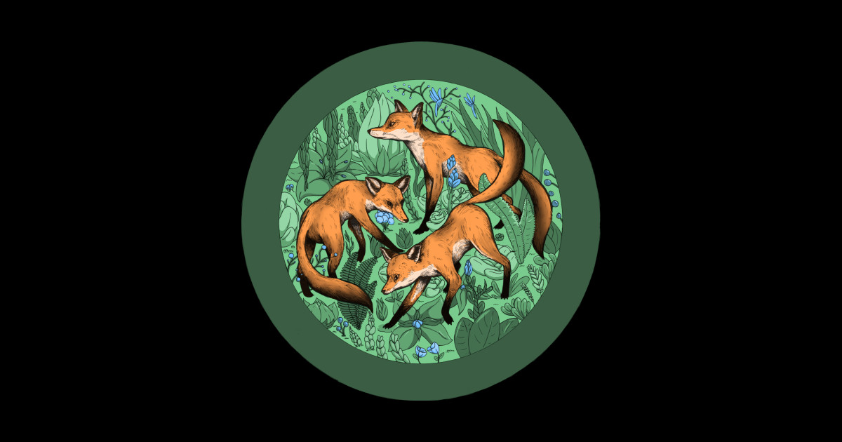 Fox Triad - Fox - Sticker | TeePublic