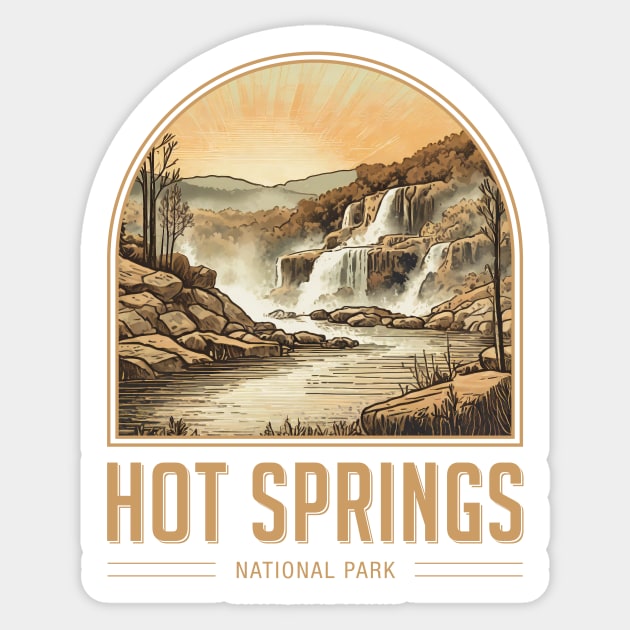 Hot Springs National Park - Hot Springs - Sticker | TeePublic