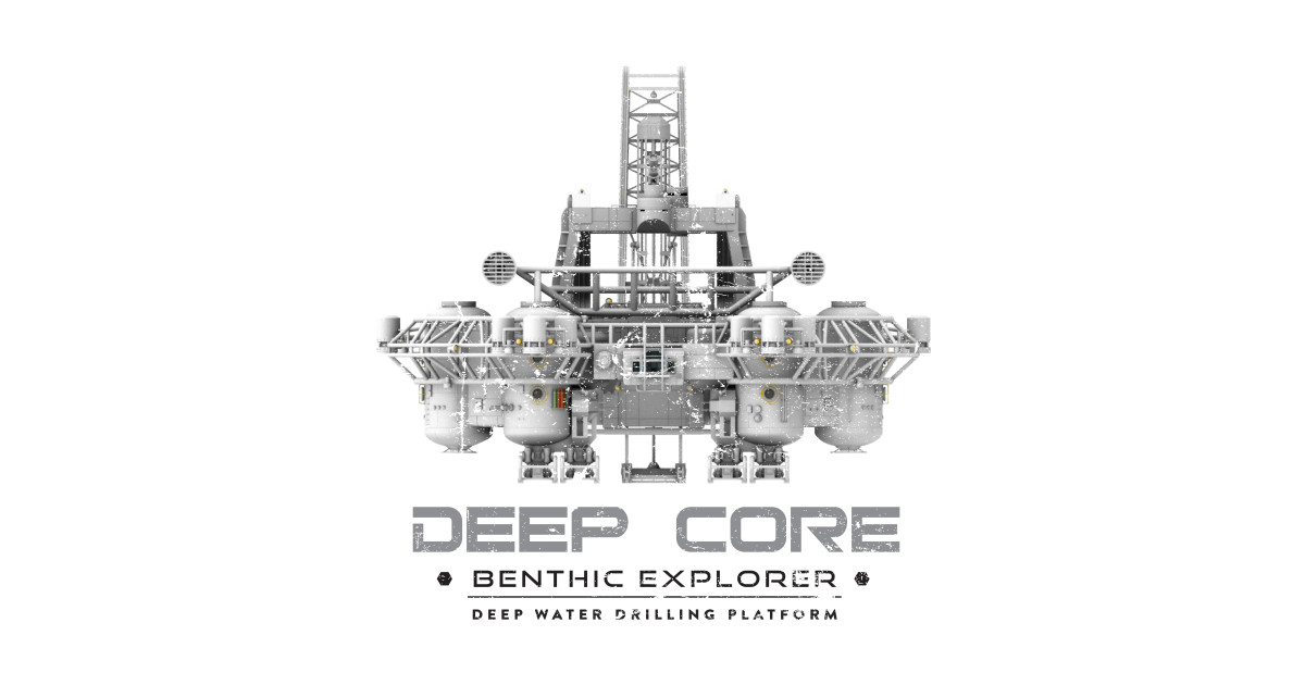 Deep Core Benthic Explorer - Deep Core Drilling Platform - T-Shirt ...