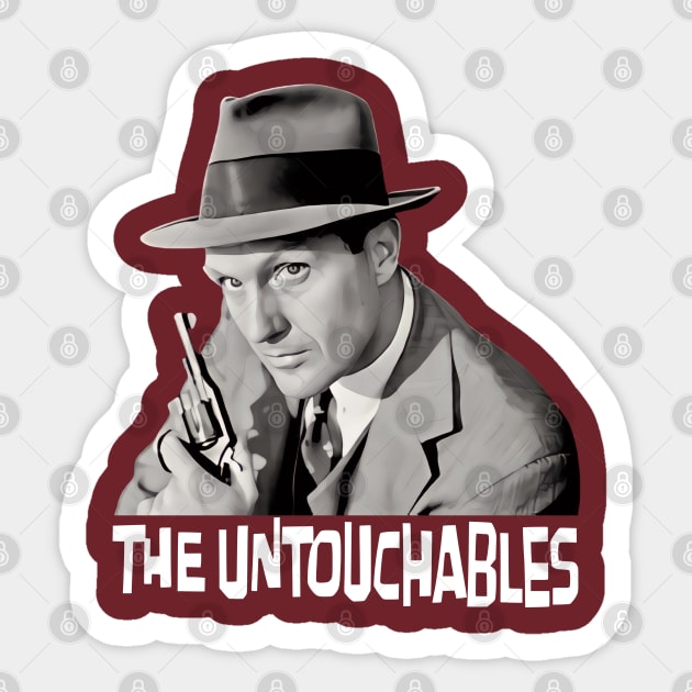The Untouchables - Robert Stack - Classic Tv Shows - Sticker | TeePublic