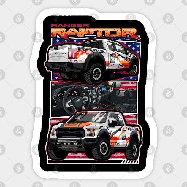 Monster Raptor truck - Truck - Sticker | TeePublic