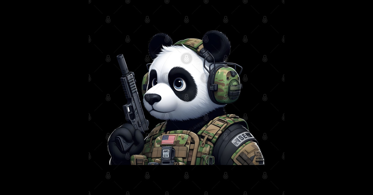 Tactical Panda - Panda - Sticker | TeePublic