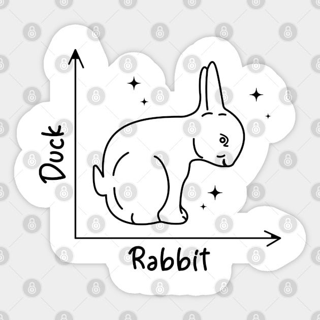 Duck Rabbit Graph - Duck Rabbit Graph - Sticker | TeePublic