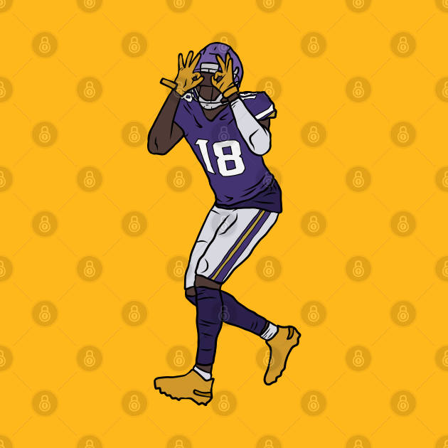 Justin Jefferson Celebration - Nfl - T-Shirt | TeePublic