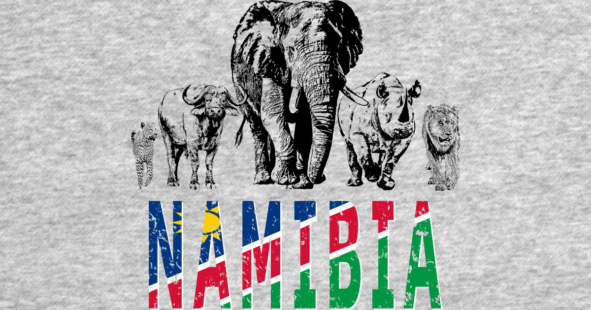 Africa's Big Five for Namibia Fans - Namibia - T-Shirt | TeePublic