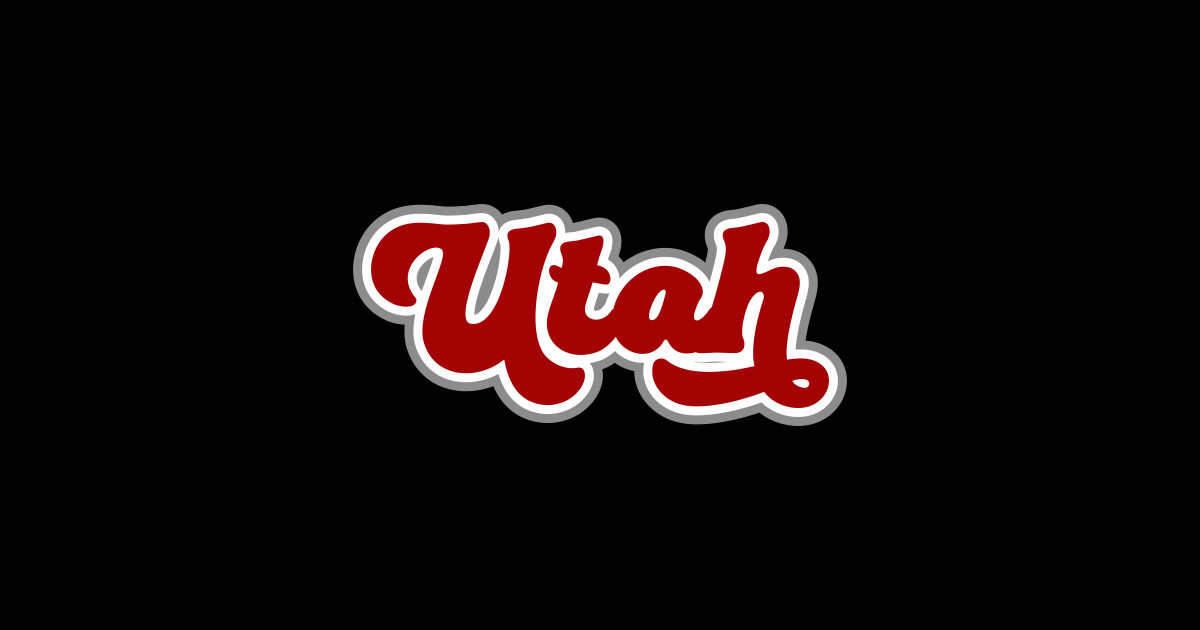 Retro Utah Script - Vintage Utah - Posters and Art Prints | TeePublic