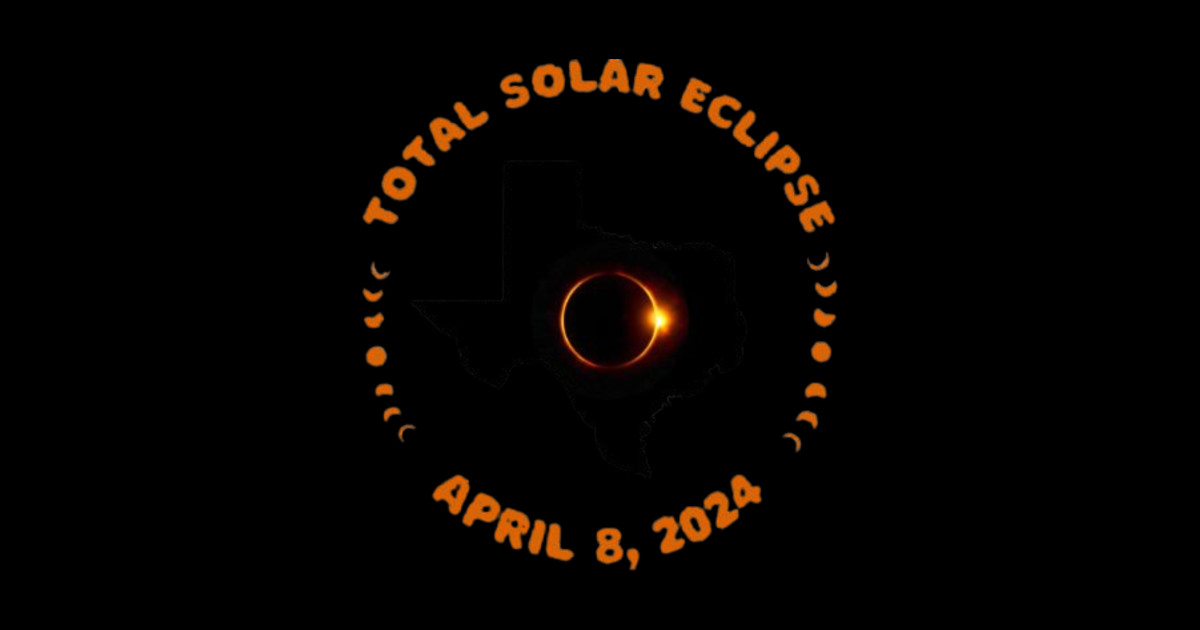 Texas Solar Eclipse - Total Eclipse - Sticker | TeePublic