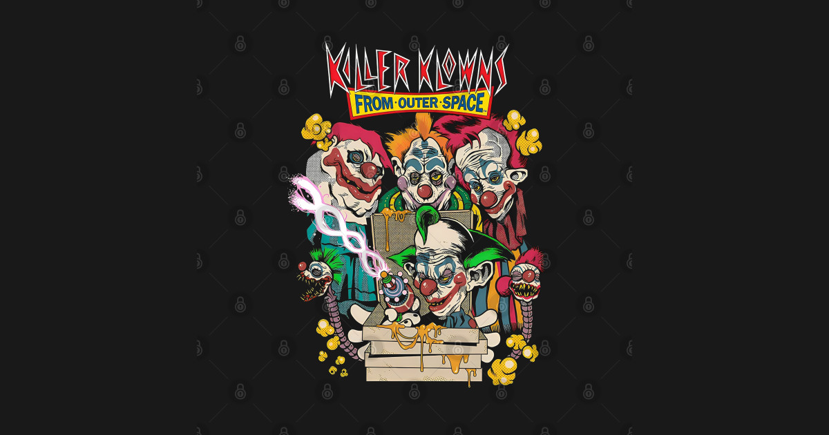 Retro 90s Killer Alien Clown Group Horror - Horror - T-Shirt | TeePublic