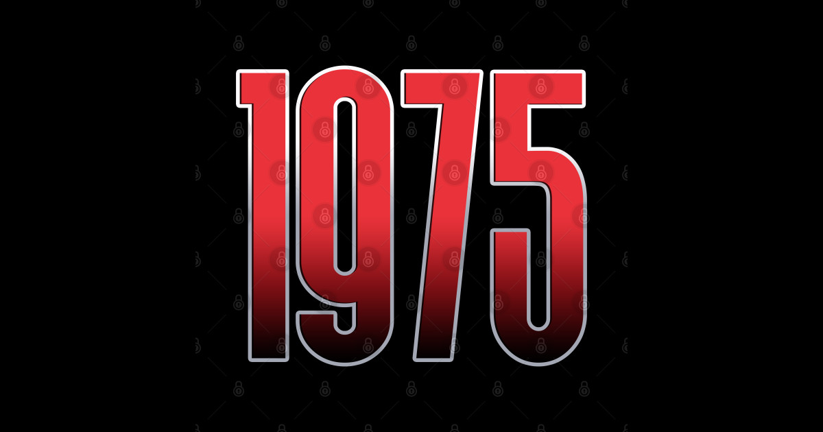 1975 // Years Vintage Logo Retro Style - 1975 - Sticker | TeePublic