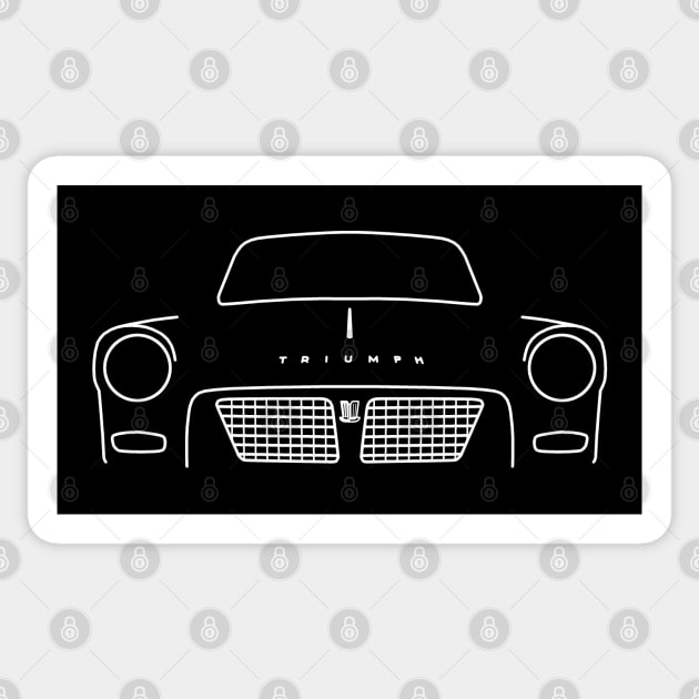 Triumph Herald classic car outline graphic (white) - Triumph - Sticker ...