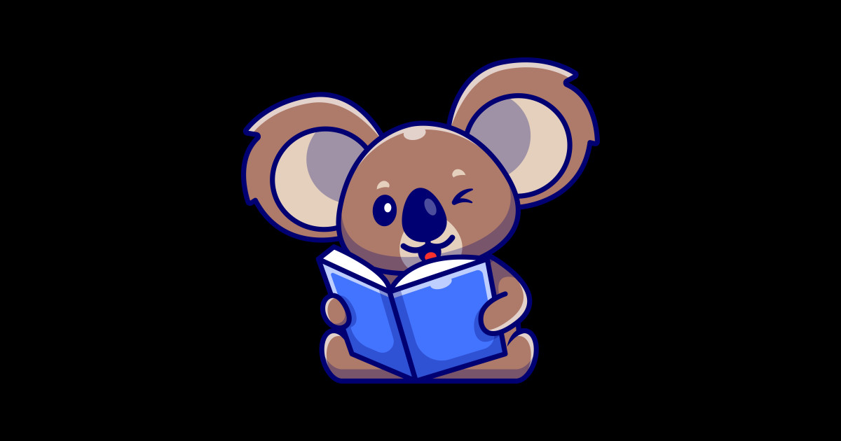 Cute Koala Reading Book Cartoon - Cute Koala Reading Book Cartoon ...