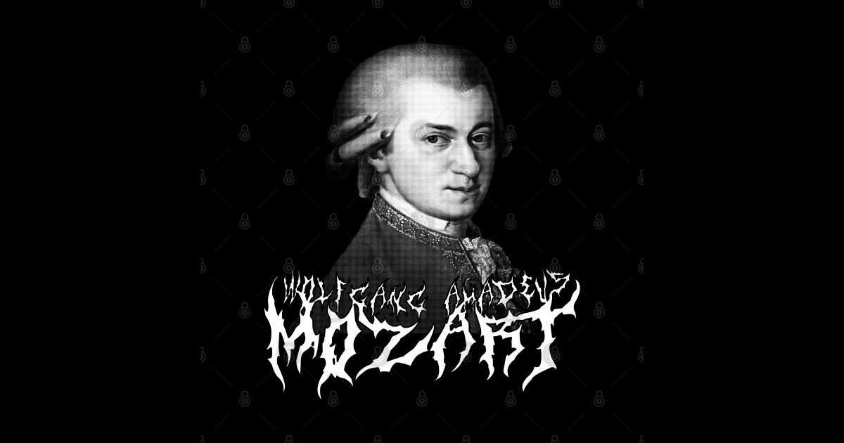 Mozart Metal - Music - Sticker | TeePublic