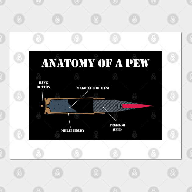 Anatomy of Pew - Bullet - Posters and Art Prints | TeePublic