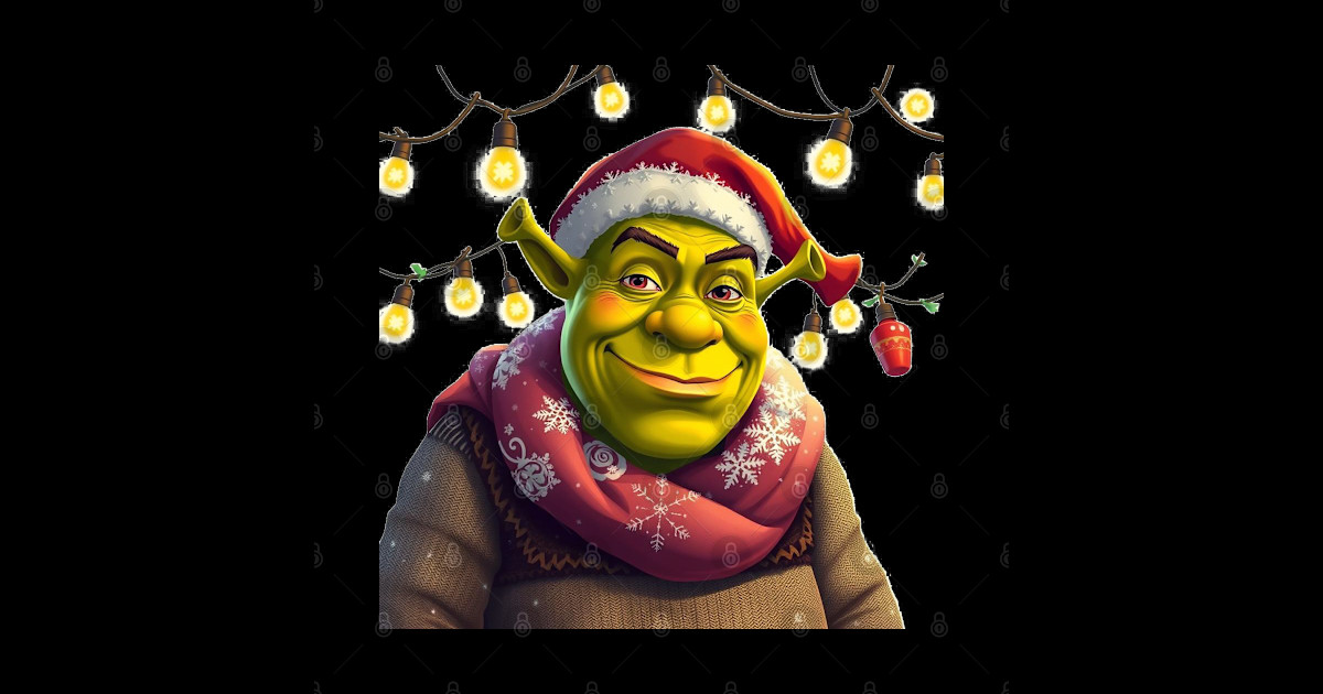 Shrek on Christmas - Shrek - Sticker | TeePublic