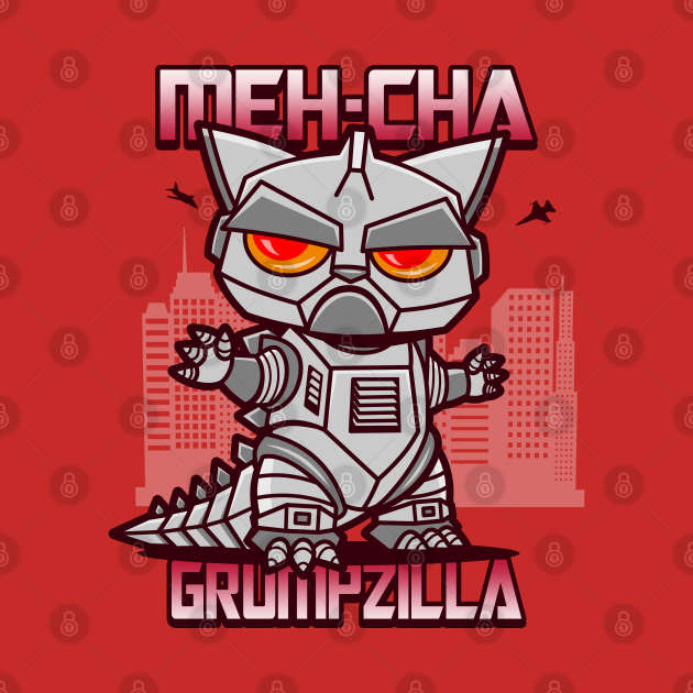 Funny Cute Mecha Robot Kaiju Godzilla Cat Catshirt Parody Meme - Funny ...