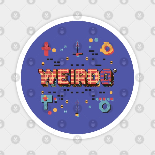 Weirdo Typography | Retro Gaming Script Font Design - Weirdo - Magnet ...