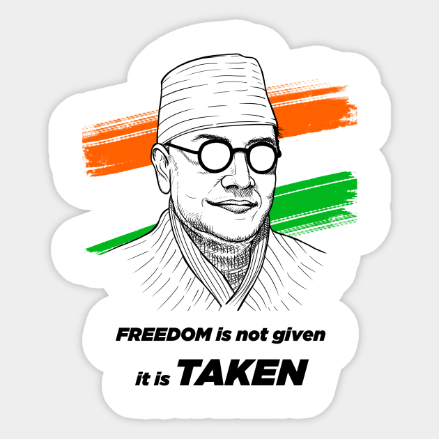 Netaji Subhas Chandra Bose - Netaji Subhas Chandra Bose - Sticker ...