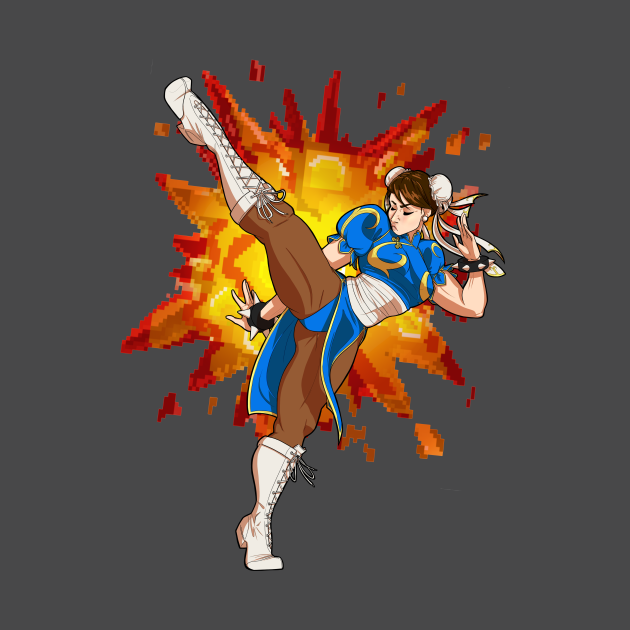 Chun-Li Kick! - Street Fighter - T-Shirt | TeePublic