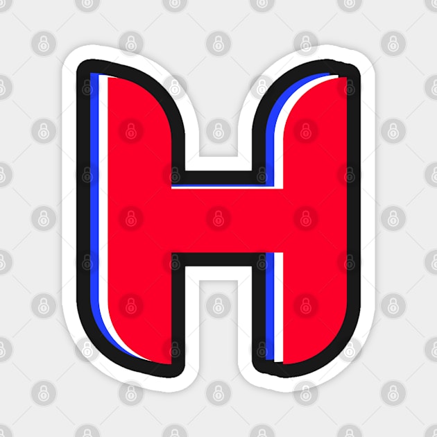H - Letter A to Z Text Collection Blue, Red & white Colour - Letter ...