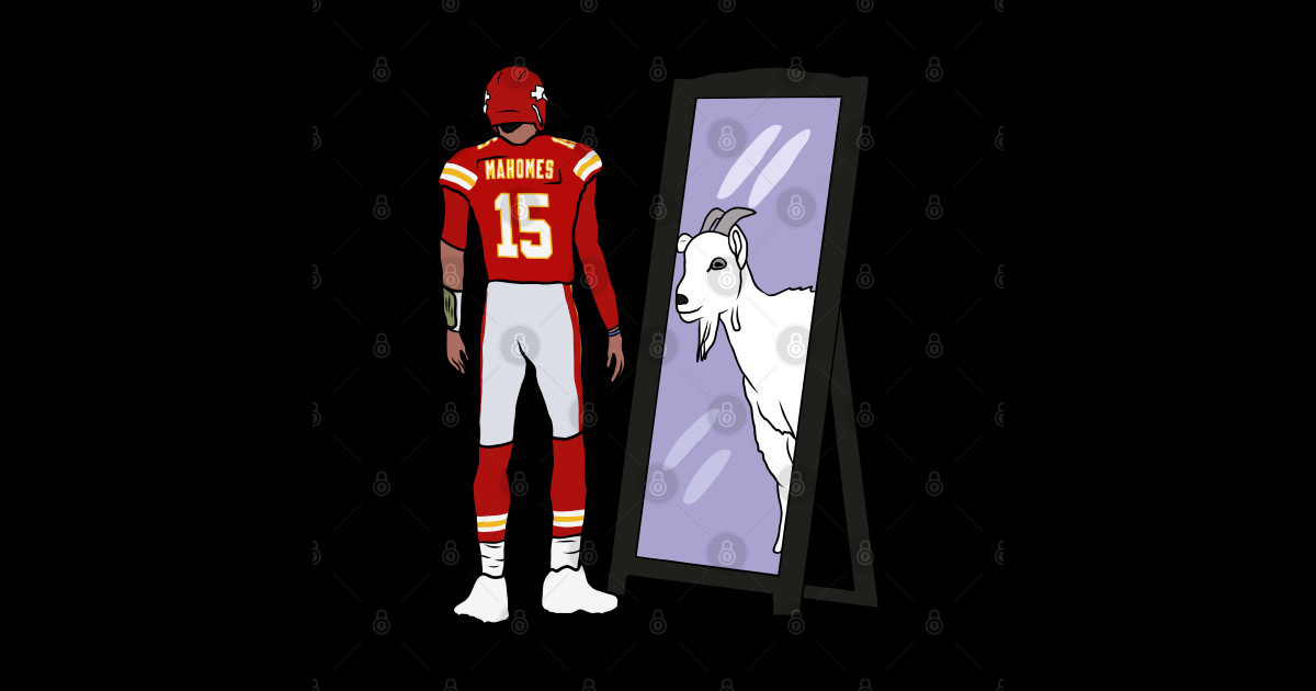 Patrick Mahomes Mirror GOAT - Patrick Mahomes - T-Shirt | TeePublic