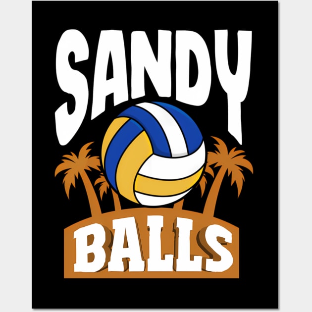 Sandy Balls For A Beach Volleyball Player - Sandy Balls - Posters and ...
