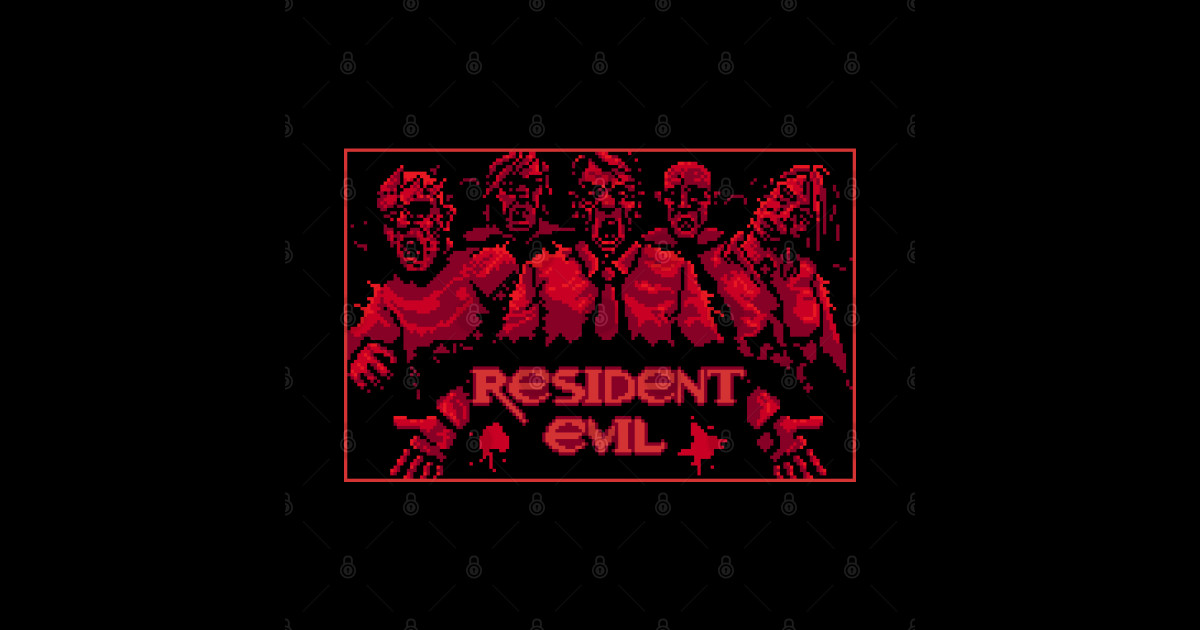 Resident Evil Pixel Art - Resident Evil - Sticker | TeePublic
