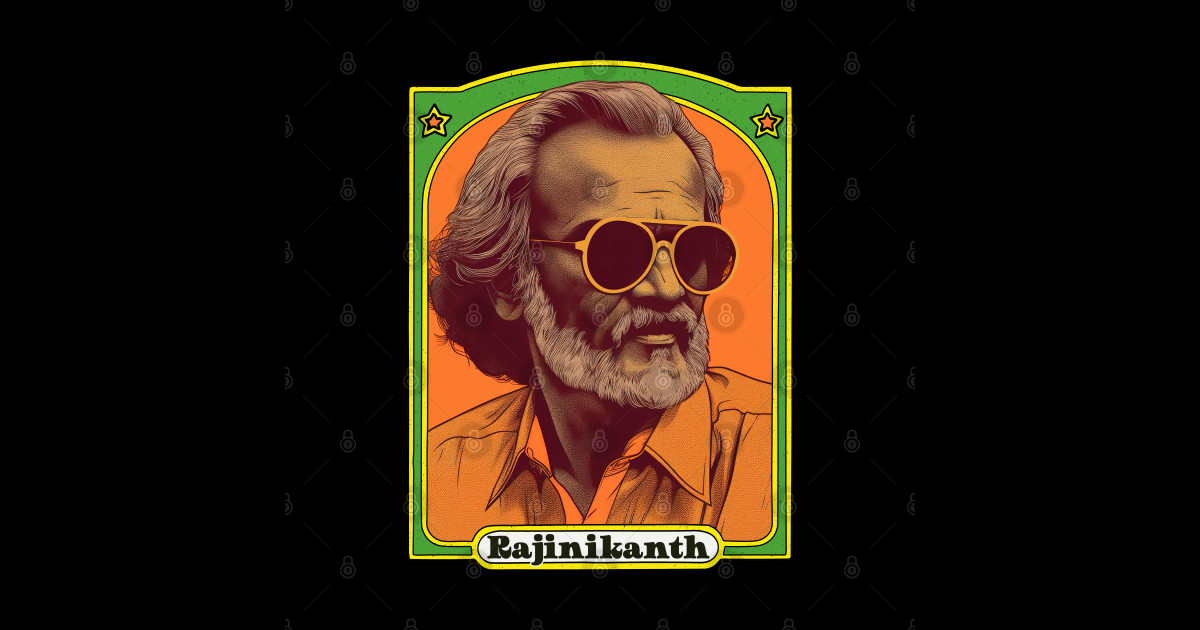 Rajinikanth ---- Retro Look Original Design - Rajinikanth - Sticker ...