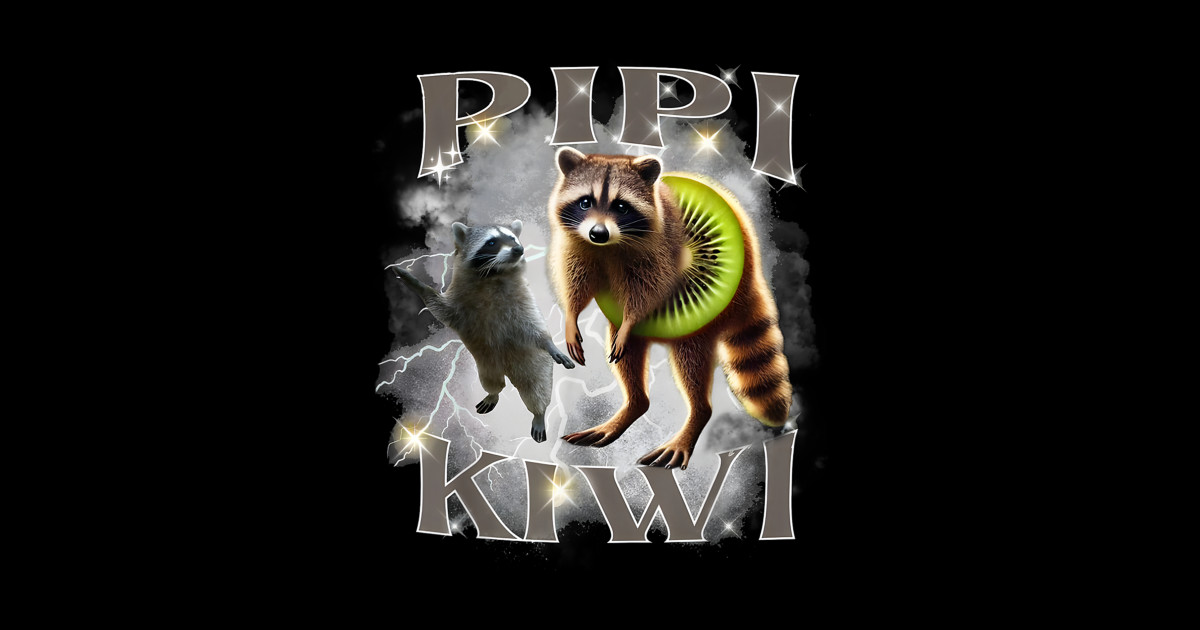 Pipi Kiwi Funny Racoon Kiwi Italian Brainrot Meme Gen Z - Funny Italian Brainrot Meme Humor Gen ...