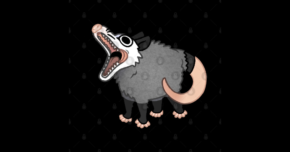 Screaming Opossum - Opossum - Sticker | TeePublic