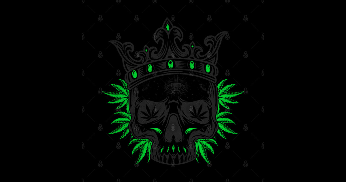 Kush Skull - Marijuana - Sticker | TeePublic