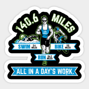 “All In A Days Work” – Long Distance Triathlon Cotton T-Shirt ...