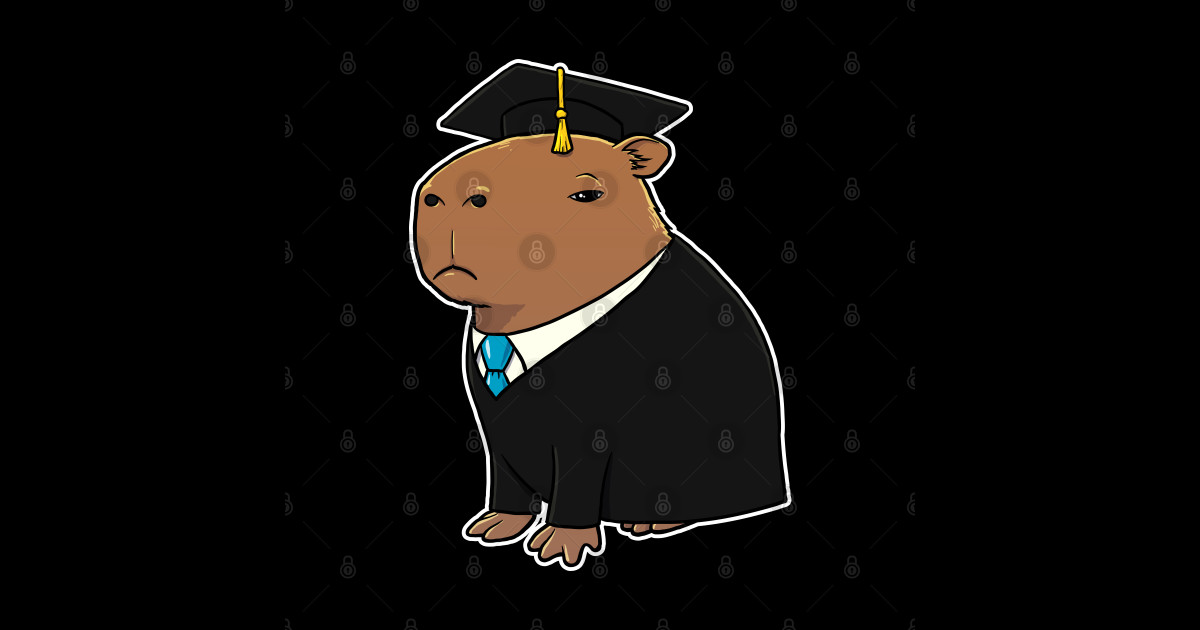 Capybara Graduation - Capybara - Posters and Art Prints | TeePublic