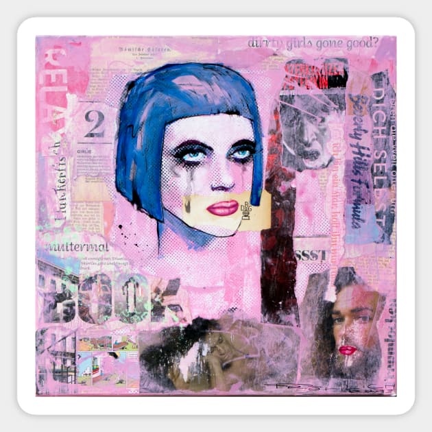 Portrait collage - Portrait - Sticker | TeePublic