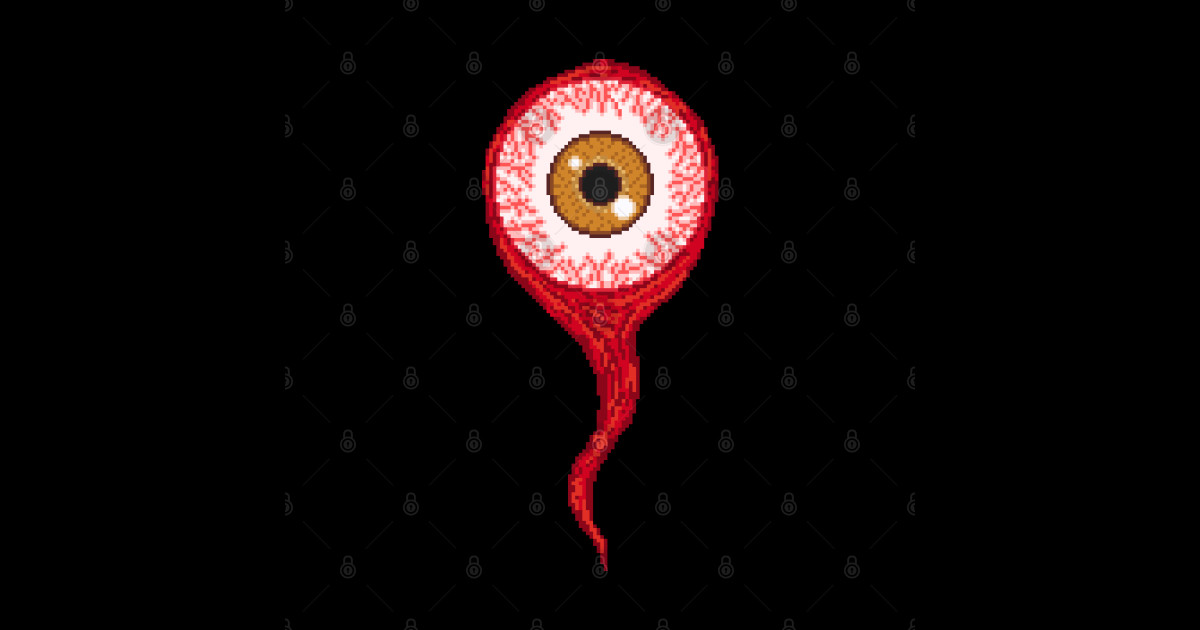 Eyeball Pixel Art - Horror - Sticker | TeePublic