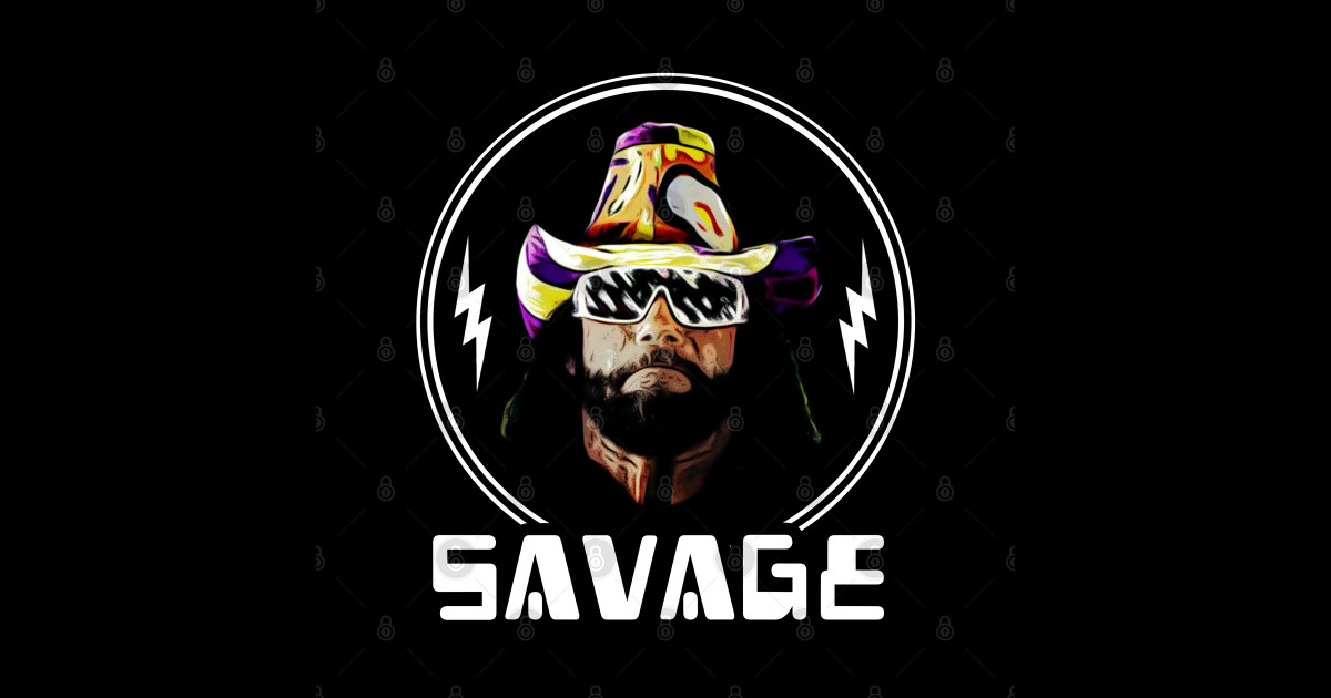 Randi Savage Black head - Randy Savage - Sticker | TeePublic