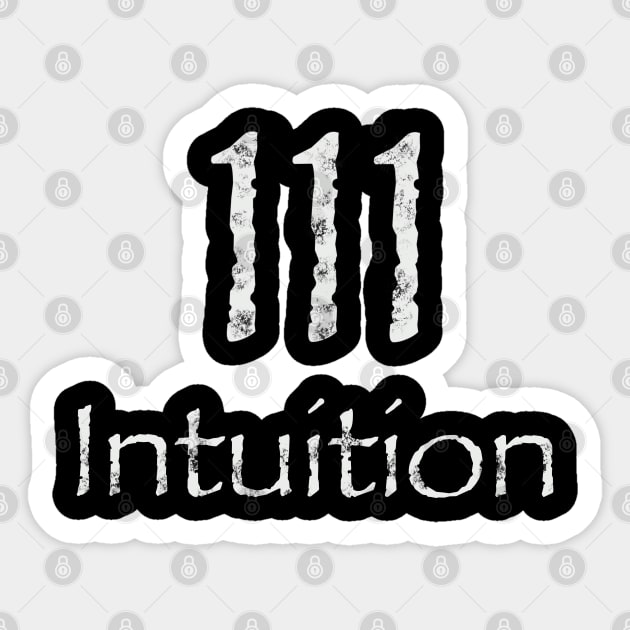 111 Intuition Angel Number design - Angel Numbers - Sticker | TeePublic