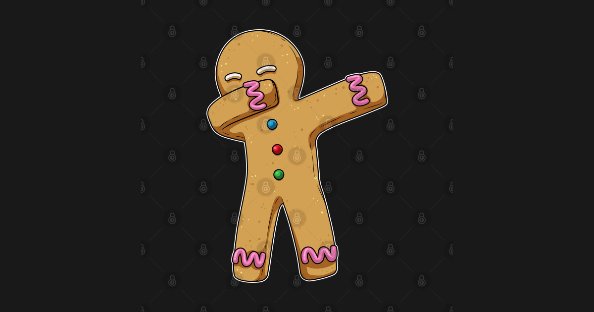 Gingerbread man Christmas Hip Hop Dance Dab - Christmas - T-Shirt ...