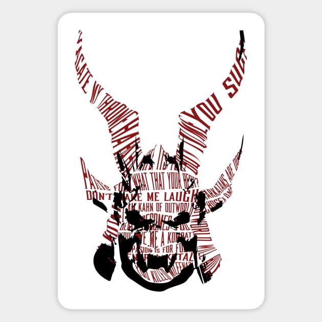 Shao Kahn text portrait - Mortal Kombat - Sticker | TeePublic