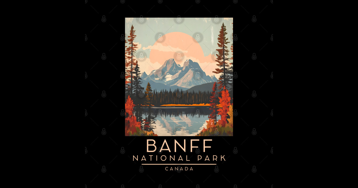 A Vintage Travel Poster of Banff National Park - Canada - Banff ...
