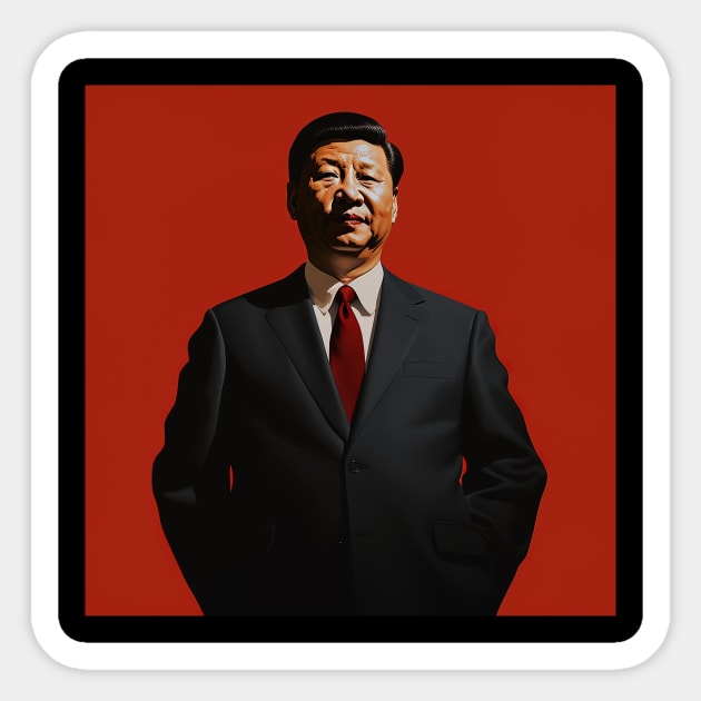 Xi Jinping - Art Nouveau - Sticker | TeePublic