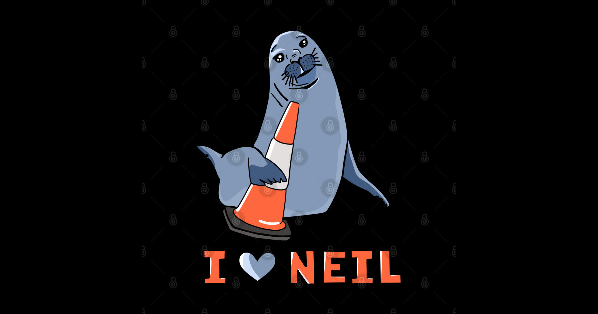 I Love Neil the Seal - Seal - Sticker | TeePublic