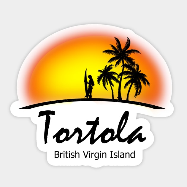 Tortola BVI - Beach - Sticker | TeePublic