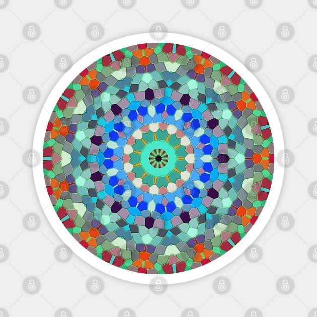 Colorful Mandala Octagon Shaped Tiles - Tiles Pattern - Magnet | TeePublic