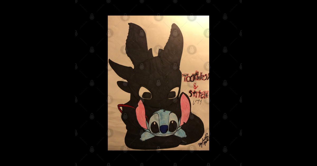 Toothless & Stitch - Toothless And Stitch - Sticker | TeePublic