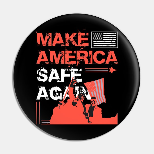 Trump Vance 2024 Make America Safe Again Recolor - Trump Vance 2024 - Pin | TeePublic